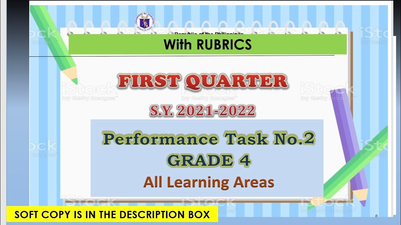 PERFORMANCE TASK NO.2 with RUBRICS Grade 4 First Qtr. - YouTube