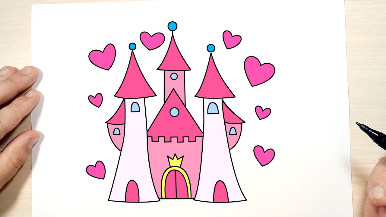 How to Draw and Color a Castle House - YouTube