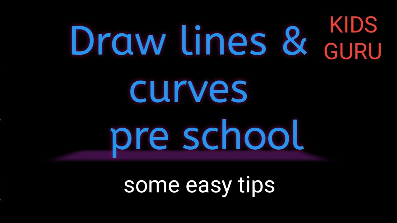 Basic lines and curves for kids, sleeping line and standing line. - YouTube