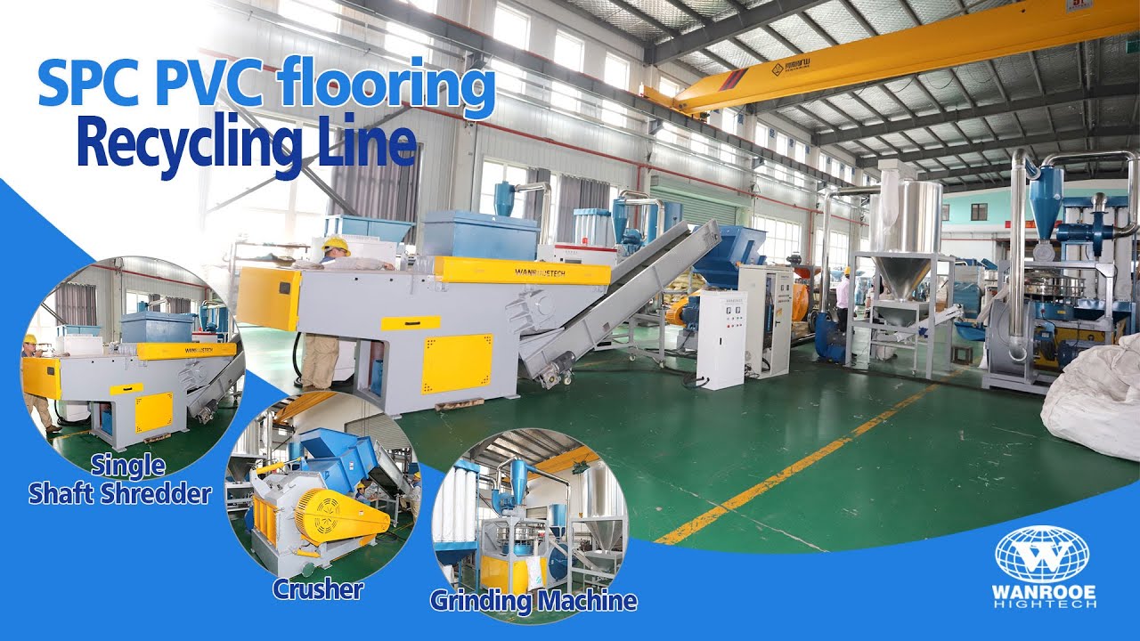 Waste SPC Board Shredder PVC Crusher Plastic Pulverizer Machine PVC SPC ...