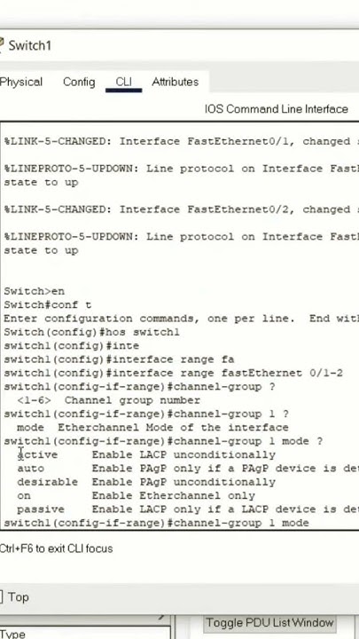 Link Aggregation Control Protocol (LACP) Configuration in Packet Tracer | Networking Academy | # ...
