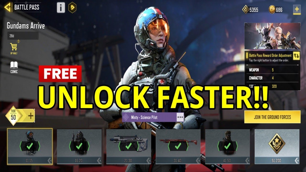 Unlock Free Tier 50 in the Battle Pass – S6 Gundams Arrive - YouTube
