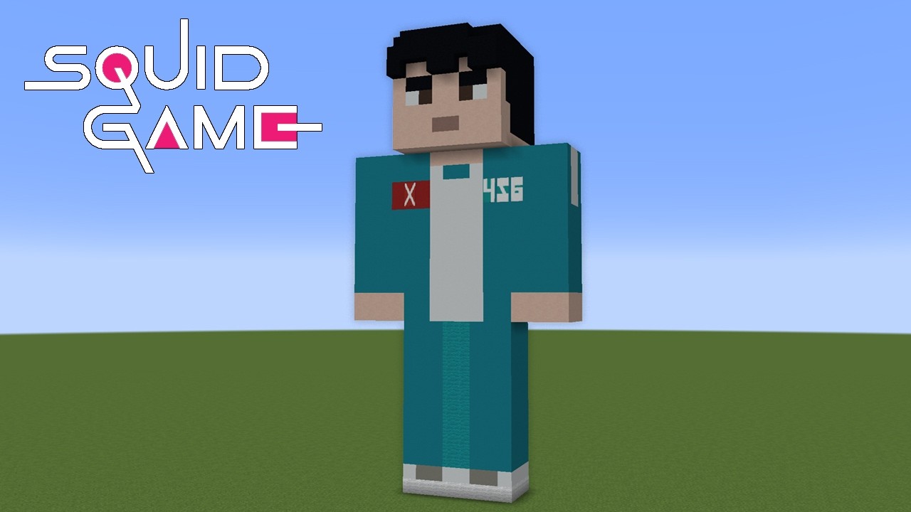 How to Build a Player 456 Statue In Minecraft "Squid Game" - YouTube