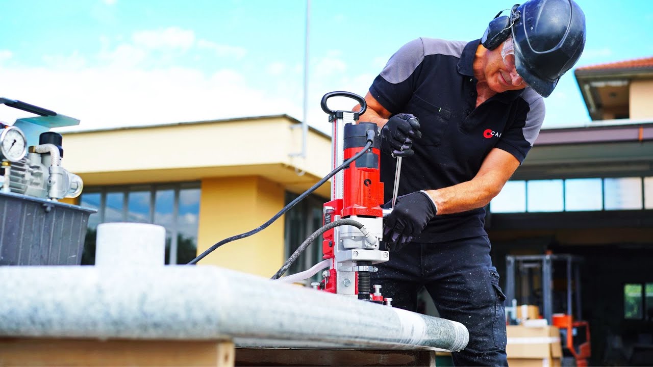 CARDI | Drilling | CARDI 202-K | Marble cutter at work on marble and ...