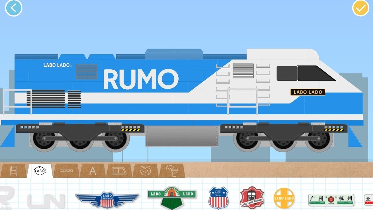 Membuat Lokomotif CC203 "RUMO" - Labo Brick Train - YouTube