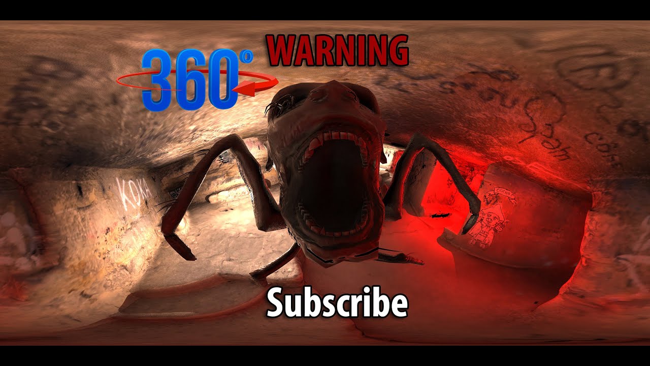 4K Horror 360 Creepy Spring trap & Human Head Spider - YouTube