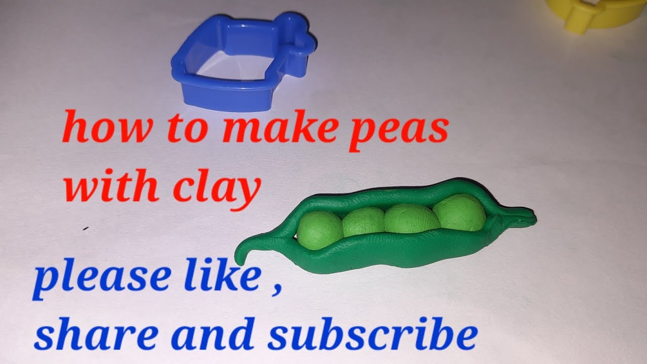 how to make peas with clay || vegetable peas with clay || clay peas ...