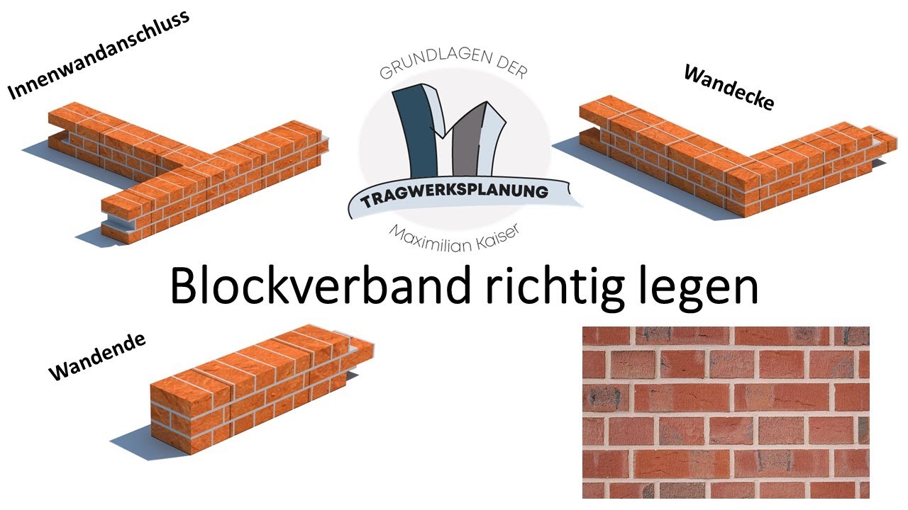Mauerwerksbau #9 - Blockverband - YouTube