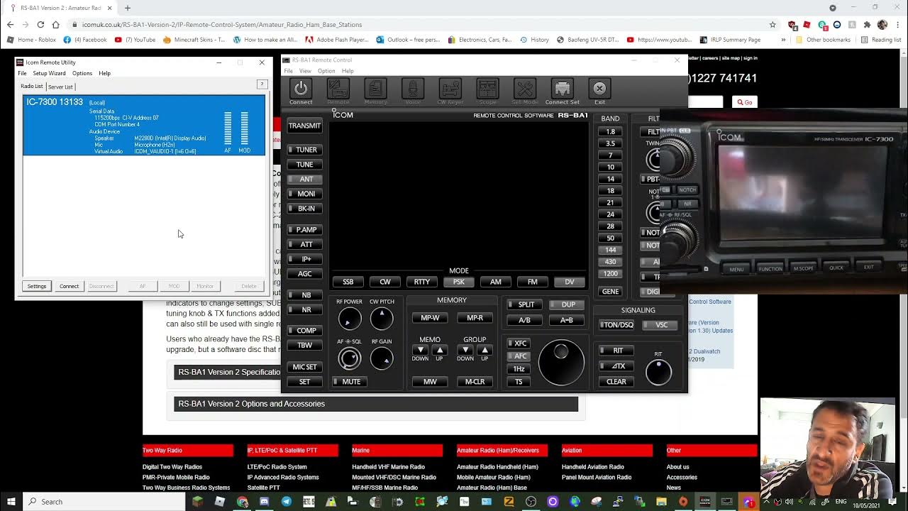 icom -ic7300 -RS-BA1 v2 REMOTE SOFTWARE set up -UNDER £39 - YouTube