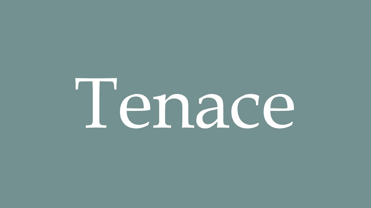 How to Pronounce ''Tenace'' (Tenacious) Correctly in French - YouTube