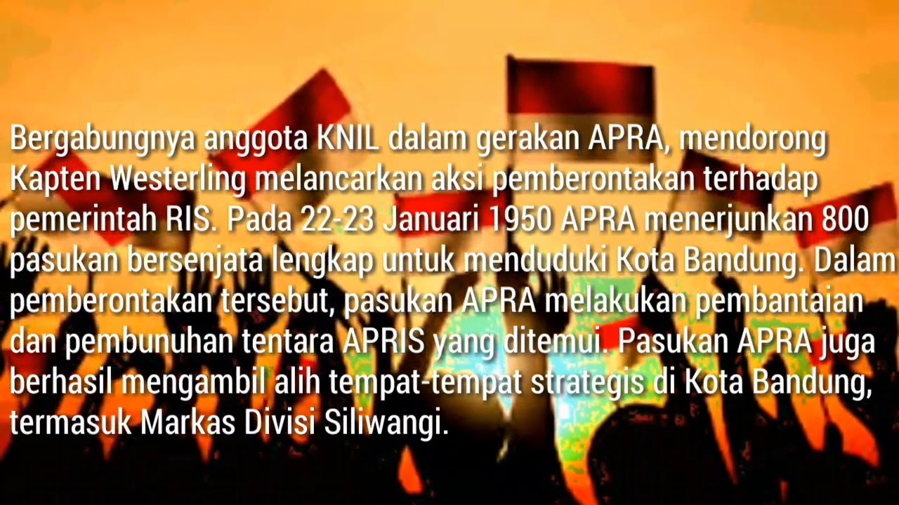 Sejarah Pemberontakan APRA - YouTube