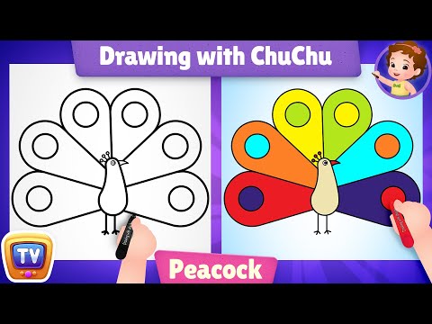 How to Draw a Peacock? - Drawing with ChuChu – ChuChu TV Drawing for ...