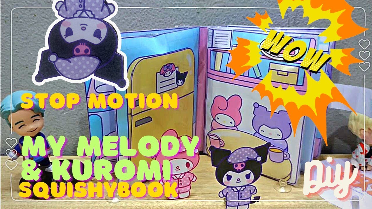 My Melody and Kuromi Squishybook Stop Motion - YouTube