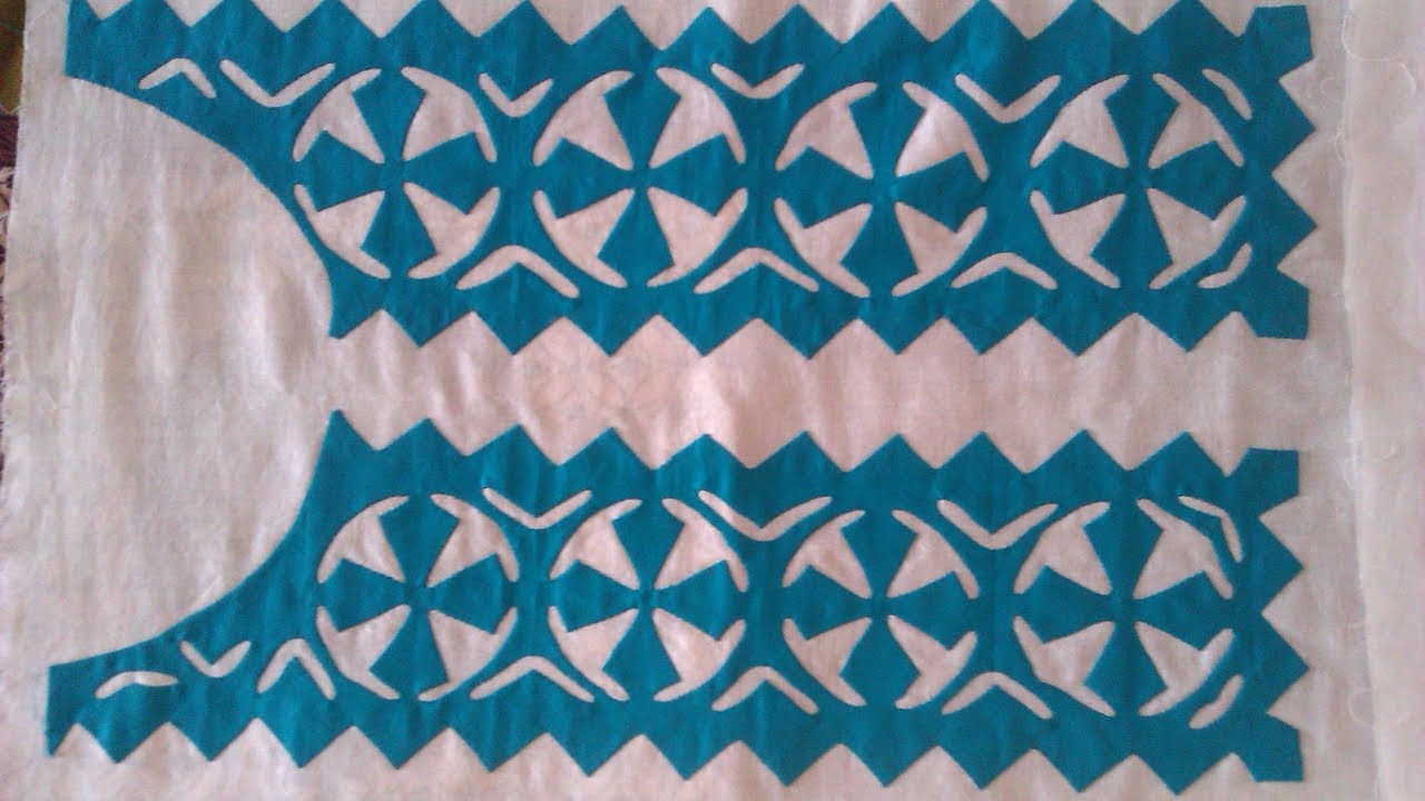 Applic(patch) Work Tutorial; Neck Designing Pattern-1(Part-1) - YouTube