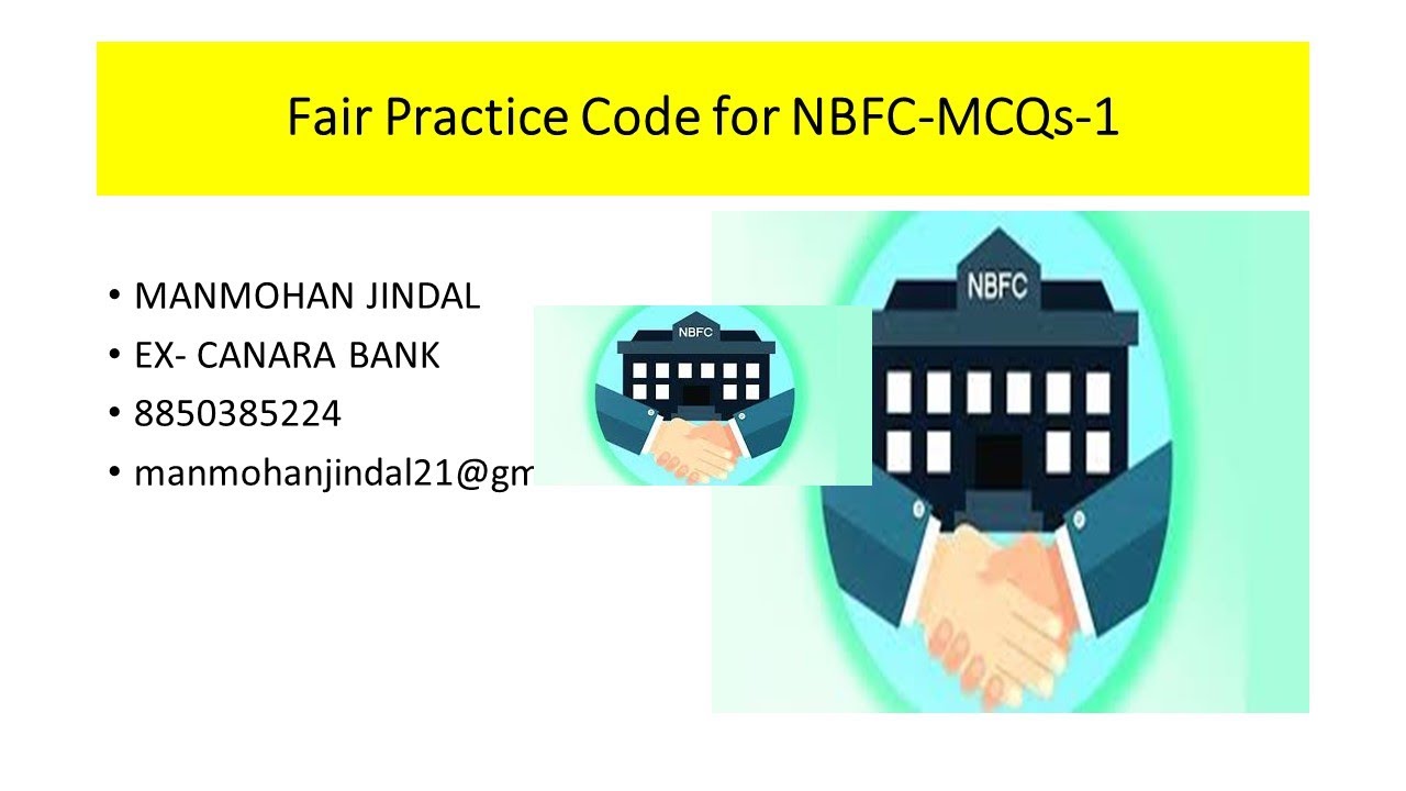 FAIR PRACTICE CODE FOR NBFC- MCQs-3 - YouTube