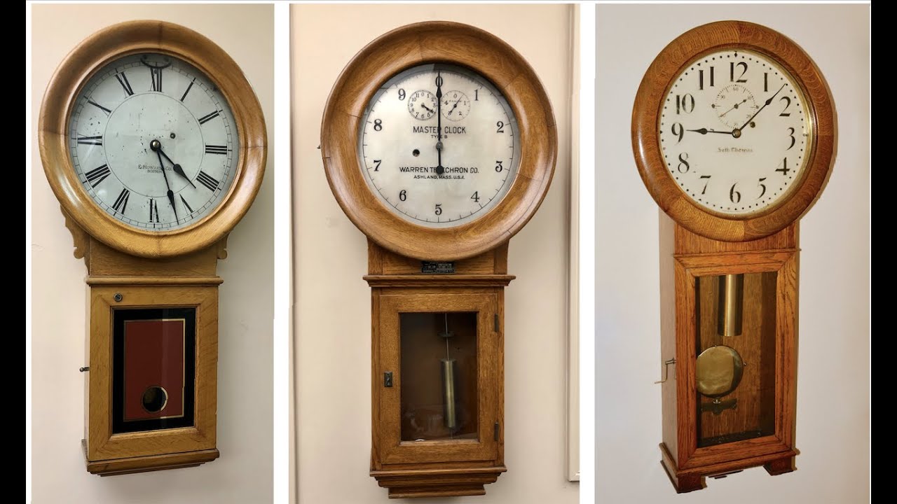 Warren Telechron Type B Master Clock - YouTube