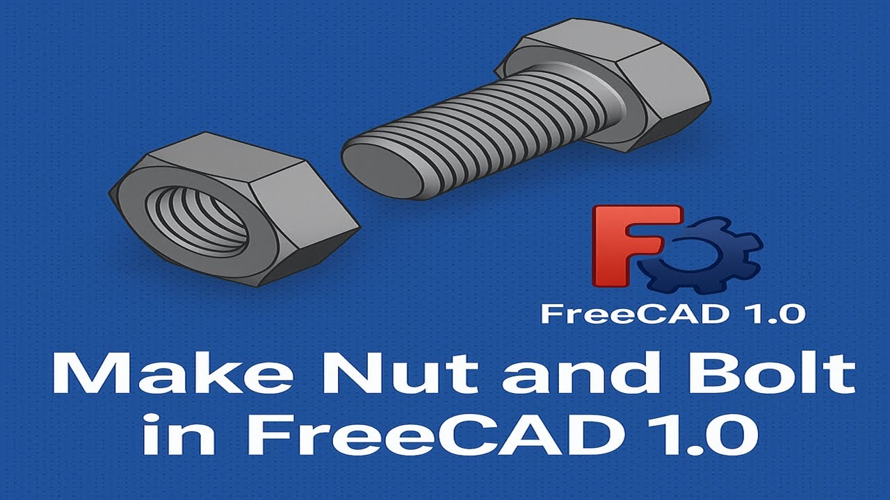 How to Make Nut and Bolt in FreeCAD 1.0 | Complete 3D Modeling Tutorial ...