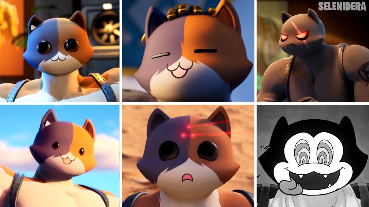 Evolution of Meowscles in All Fortnite Trailers and Cutscenes (Season 1 ...