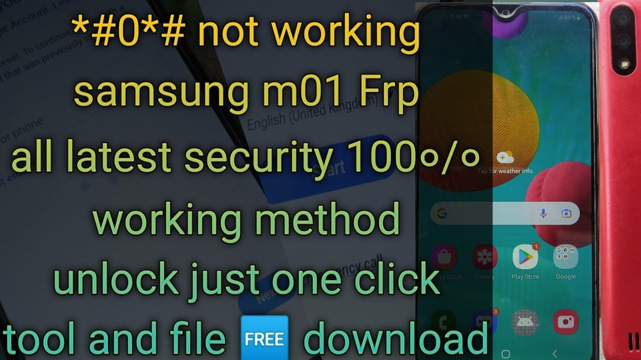 Samsung M01 SM-M015G frp *#0*# not working all latest security just one ...
