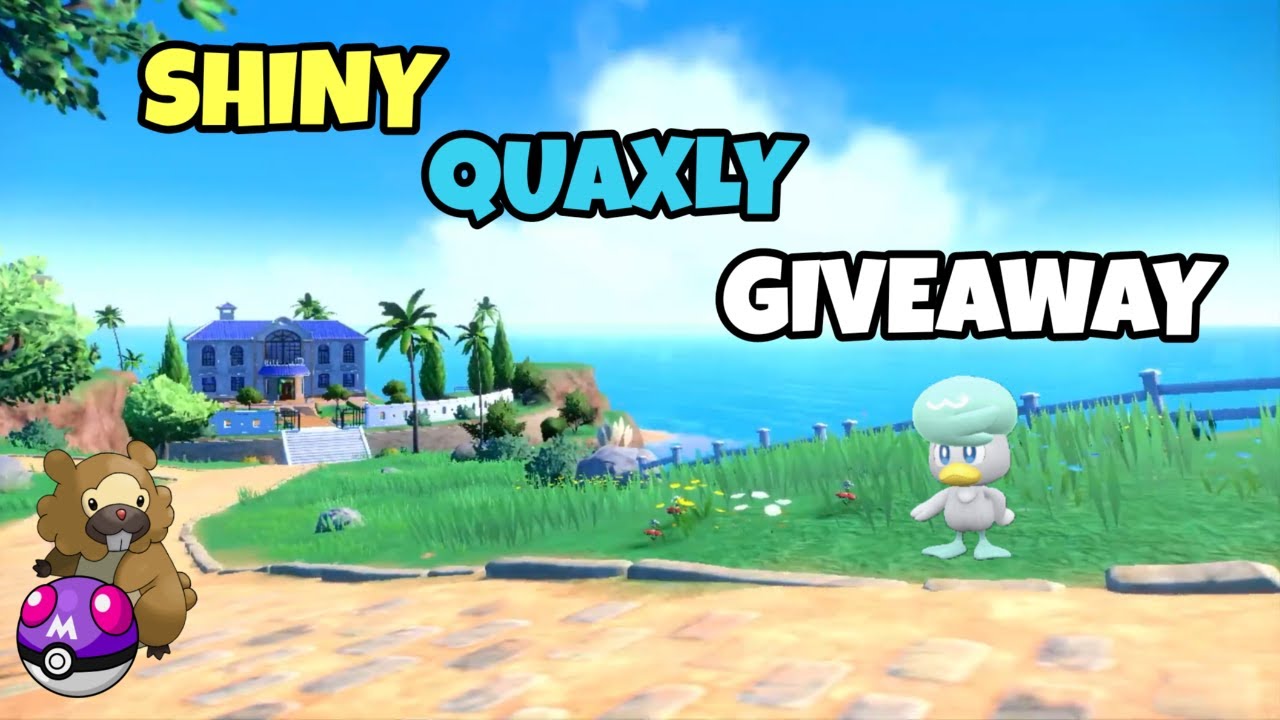 Pokemon Scarlet & Violet: 💧Shiny Quaxly Giveaway!💧 - YouTube
