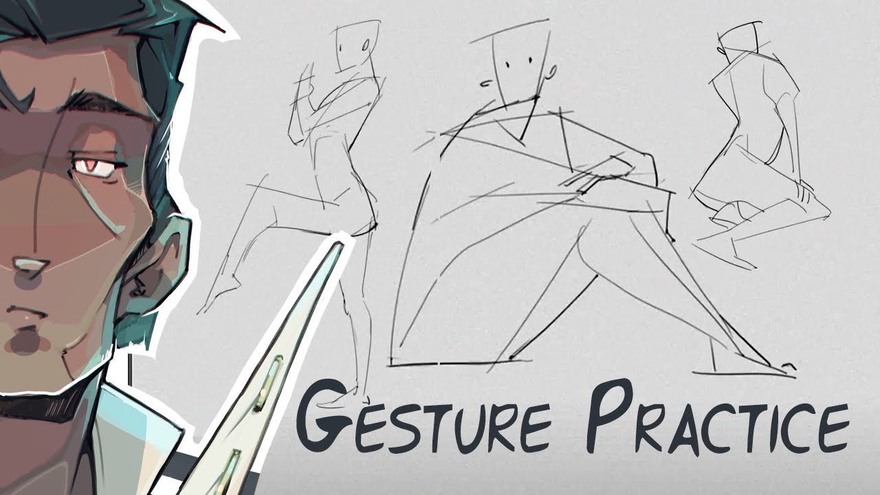 Practice: GESTURE DRAWING 2 MIN/POSE - ASwiftwind - YouTube