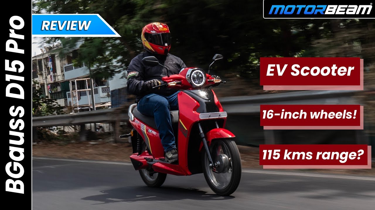BGauss D15 Pro Review - Practical & Comfortable EV! 🛵 | MotorBeam - YouTube