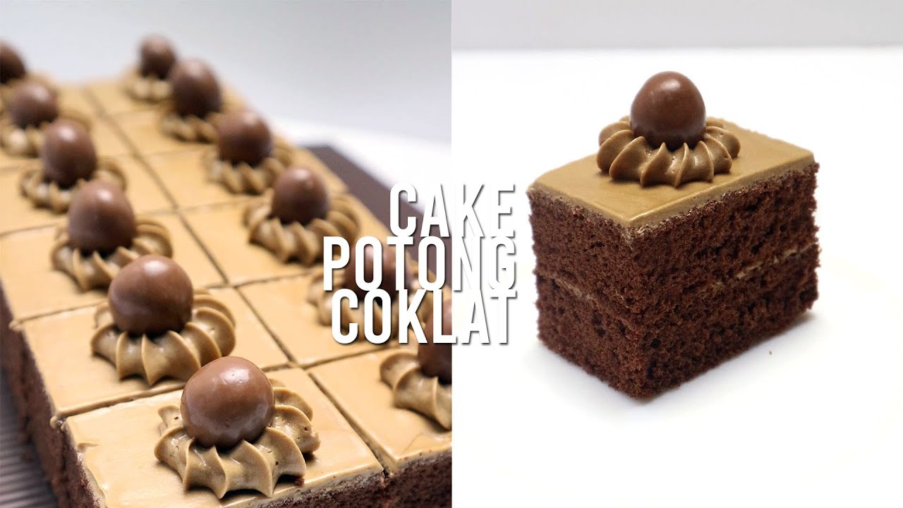 CAKE POTONG COKLAT KLASIK SIMPEL ENAK // CHOCOLATE SLICED CAKE RECIPE ...
