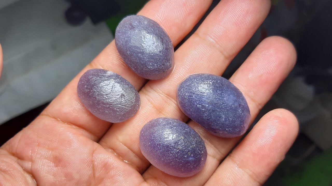 BATU PURPLE CALSIDONY asli sukabumi kode20118 - YouTube