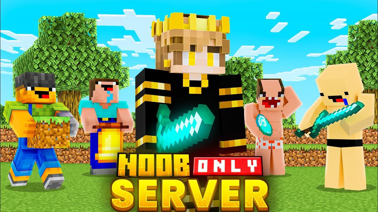 I Joined a 'NOOB ONLY' Minecraft Server! - YouTube