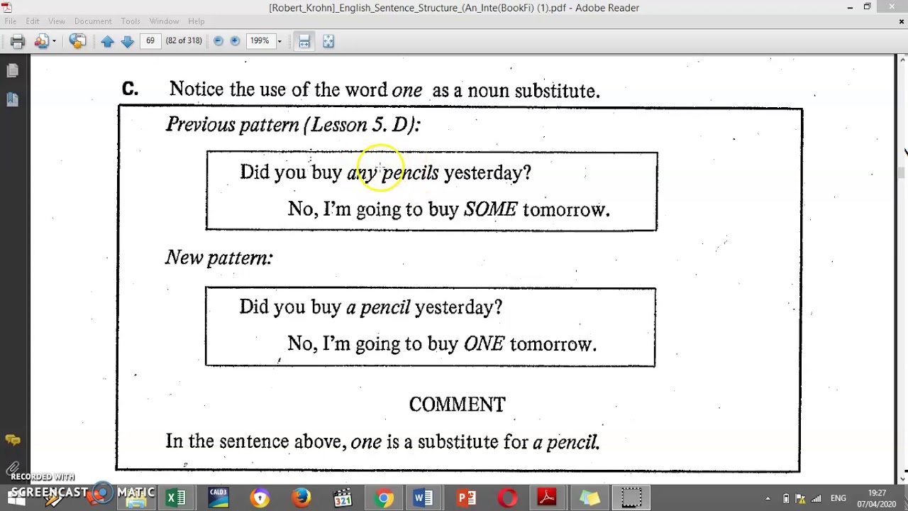The Word One as a Noun Substitute - YouTube