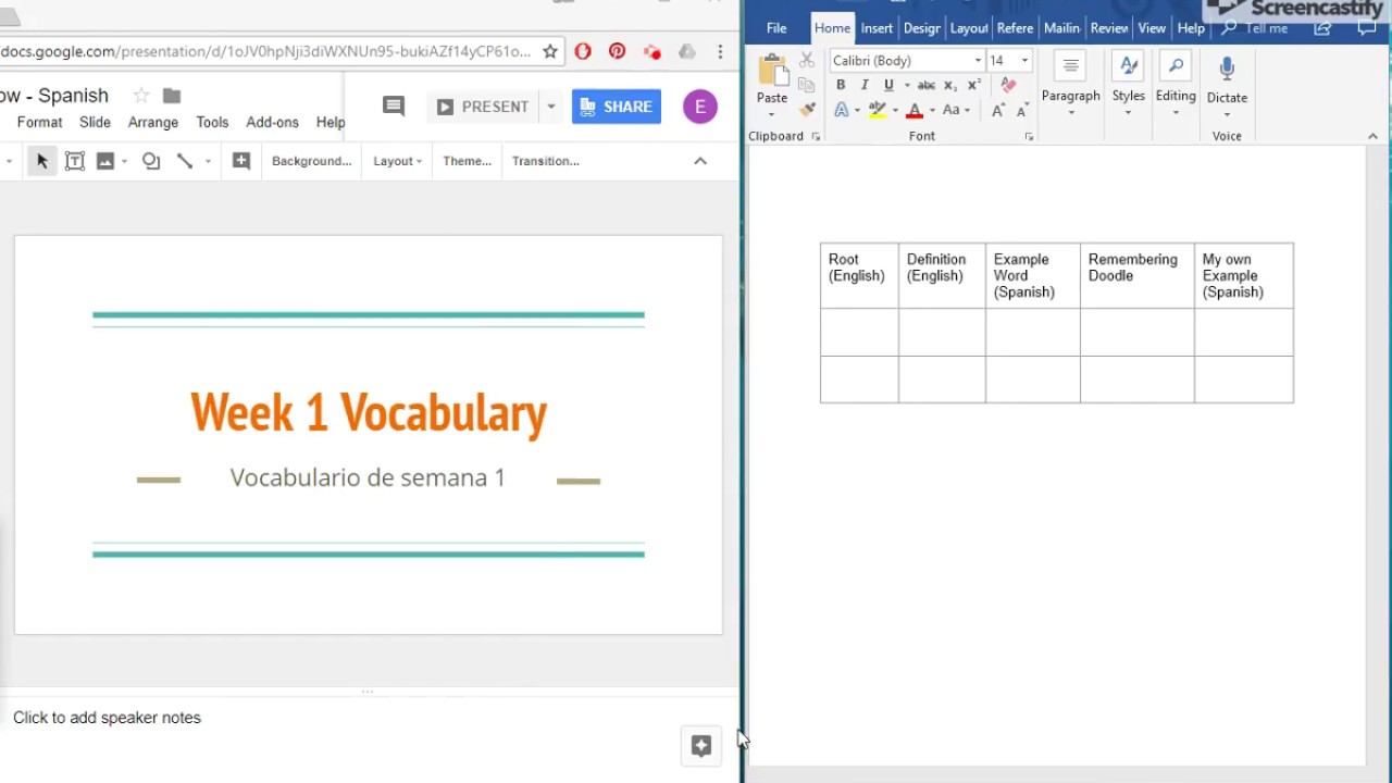 Vocab Assignments - Spanish Connections - YouTube