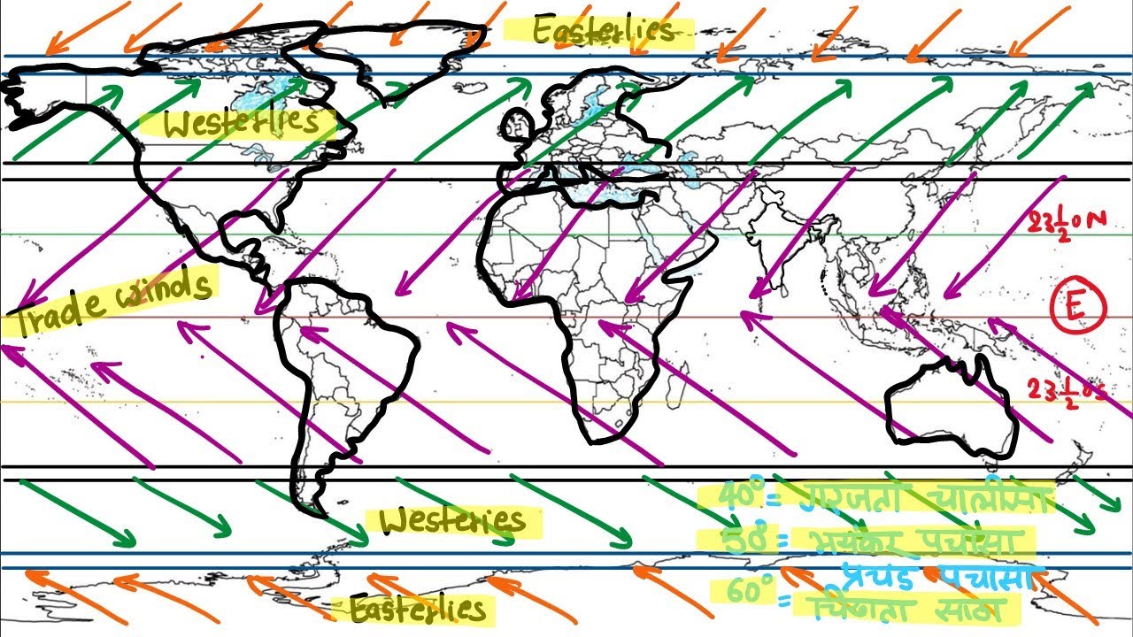 Westerlies On World Map