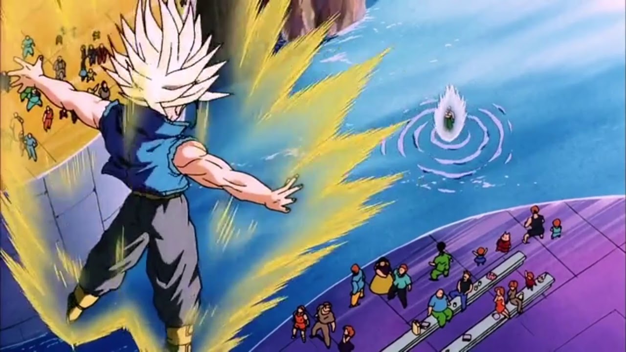 trunks vs ten shin han - YouTube