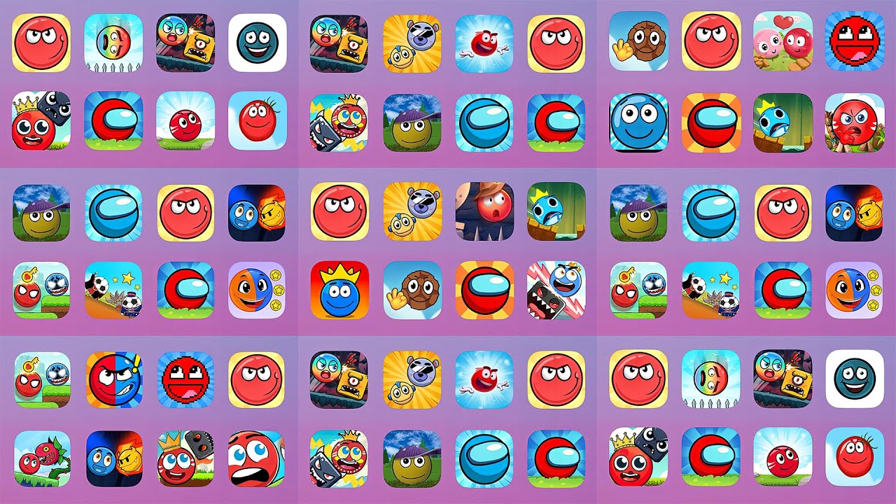 Ball V, Bounce Ball, Red Ball 4, Red and Blue Balls, Roller Ball 3 and ...