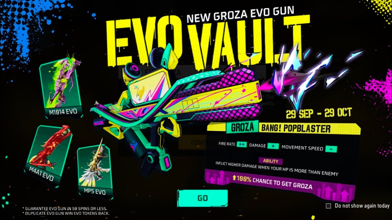 Groza evo gun skins | free fire new event latest groza evo firing - YouTube