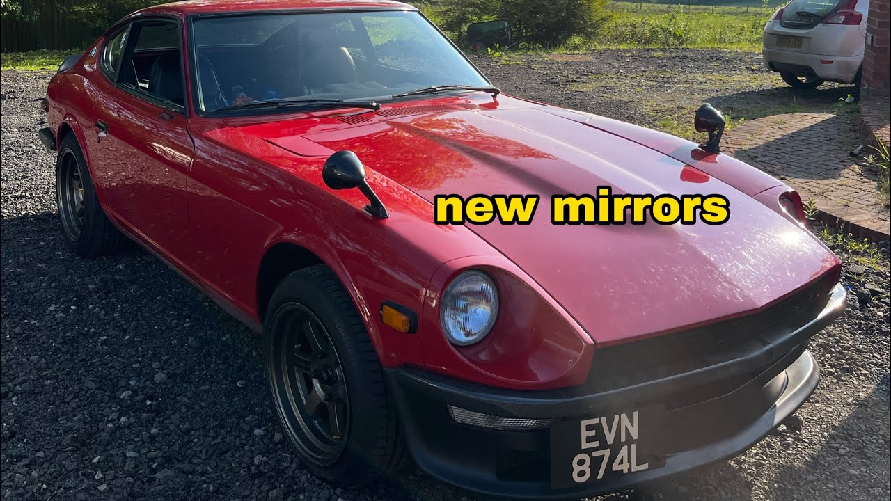 DATSUN 240z FENDER MIRROR INSTALL - YouTube