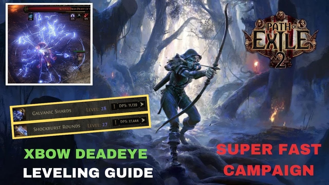 Fast Galvanic Shards Ranger Deadeye Leveling Guide - Path of Exile 2 ...