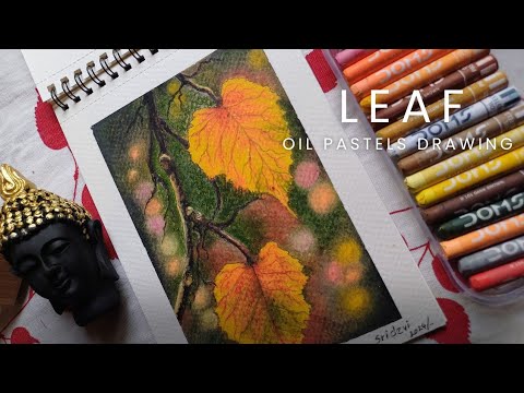 How To Use Oil Pastels/How To Draw Bokeh Using Oil Pastels/ Easy Leaf ...