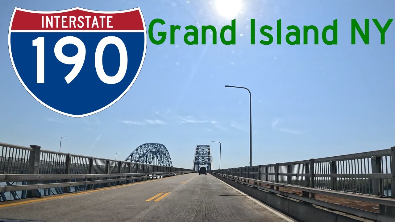 Interstate 190 Grand Island NY. 4K Dashcam POV ASMR Drive - YouTube
