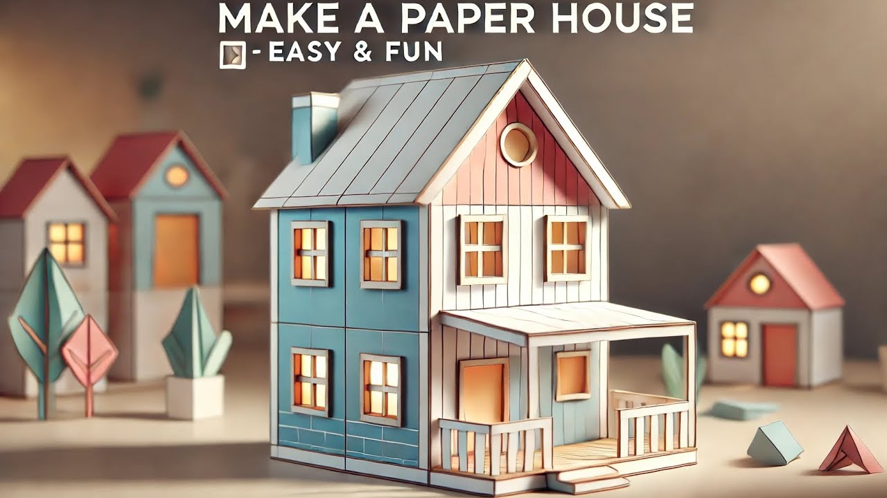 "How to Make a Cute Paper House 🏡 | Easy DIY Craft" - YouTube