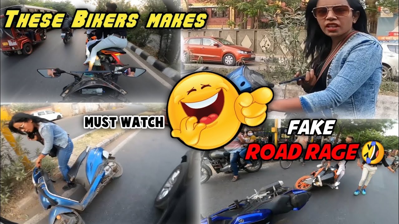 Social Media Reacts To Riders Make Fake Road Rage #gurmanvlogs Roasted ...