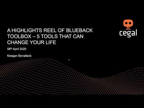 A Highlights Reel of Blueback Toolbox – 5 Tools to change your life - YouTube