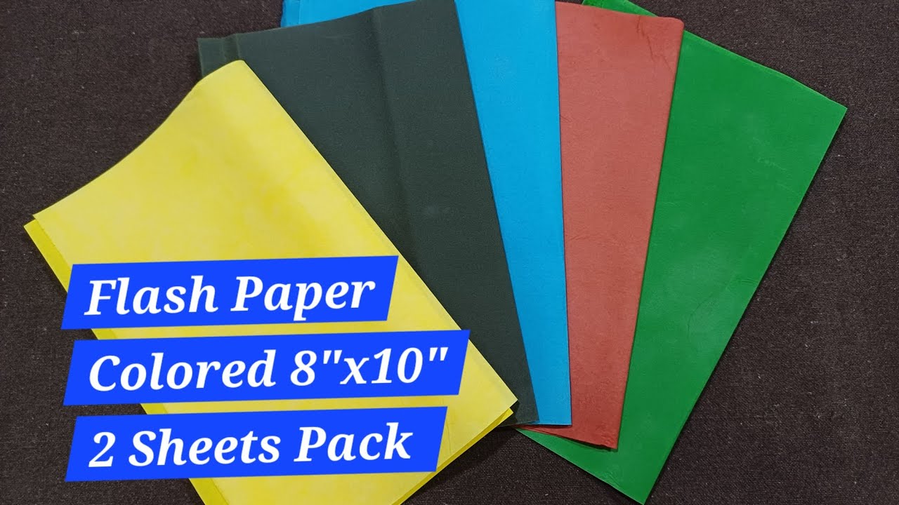 Flash Paper Colored . 8" x 10 "-2 Sheet Pack #magic #magician # ...