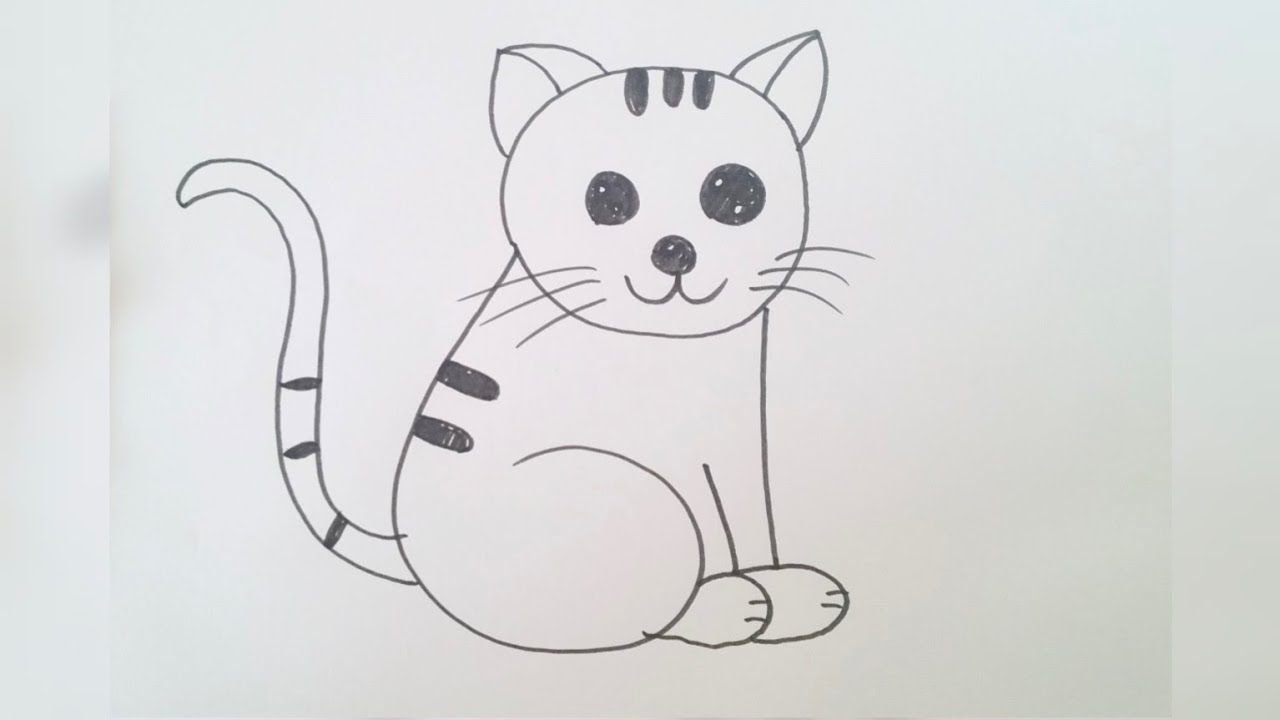 how to draw cat drawing easy step by step@Artloveart - YouTube