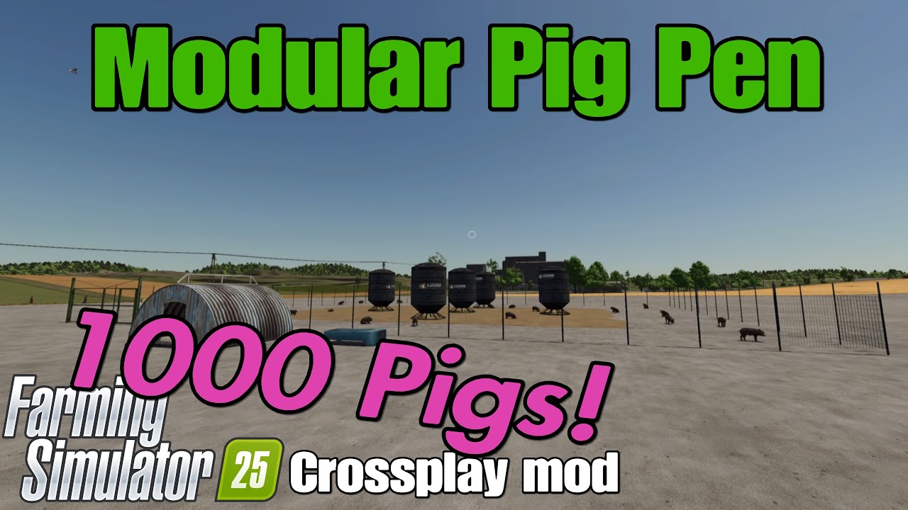 Modular Pig Pen / FS25 crossplay mod - YouTube