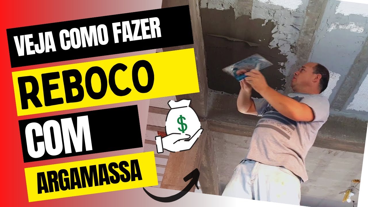COMO FAZER REBOCO COM ARGAMASSA NA LAJE - YouTube