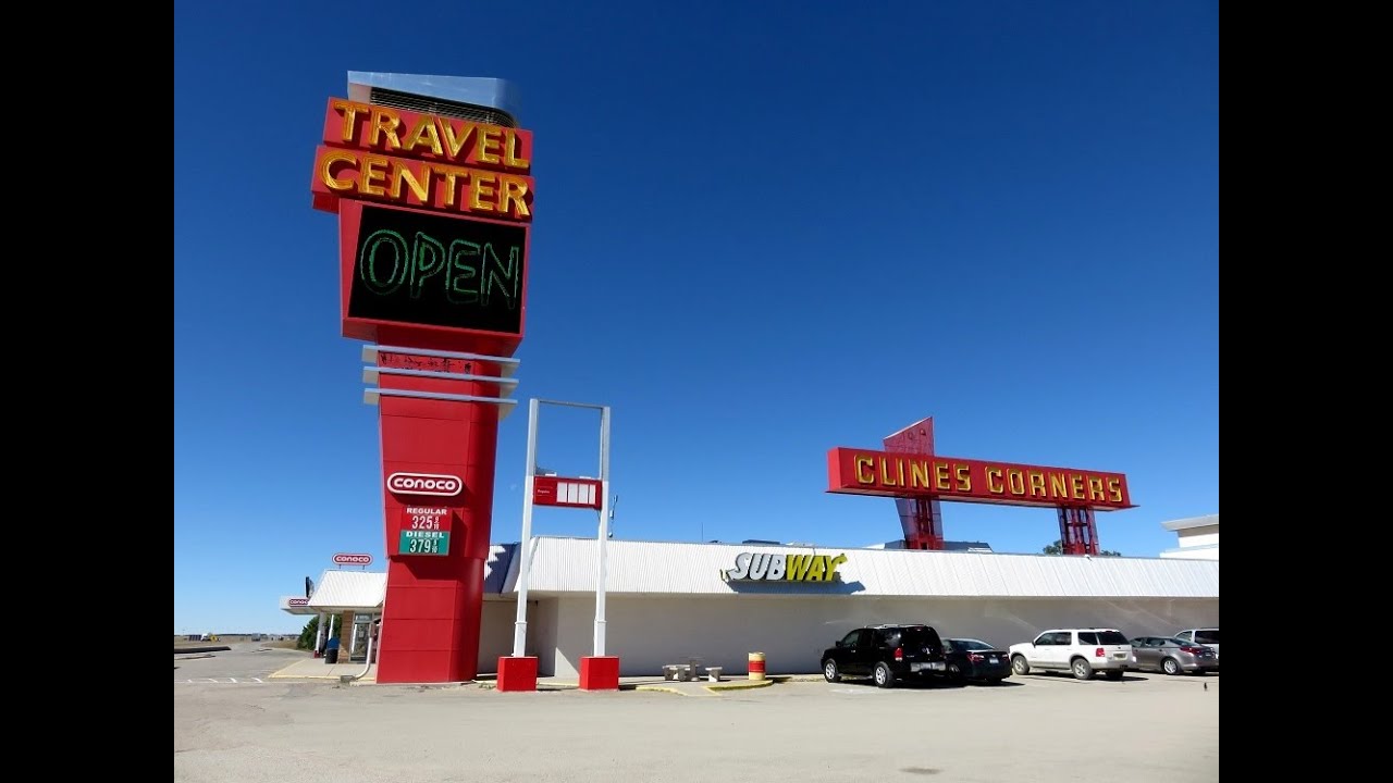Route 66 National Motor Tour with Jeff and Joe at Clines Corners - YouTube