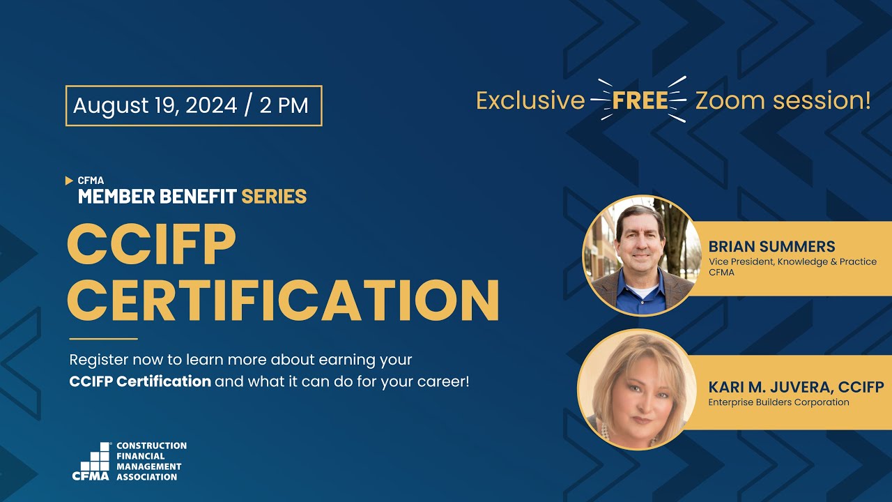 CFMA Member Benefit Zoom Meeting Series — CCIFP Certification - YouTube