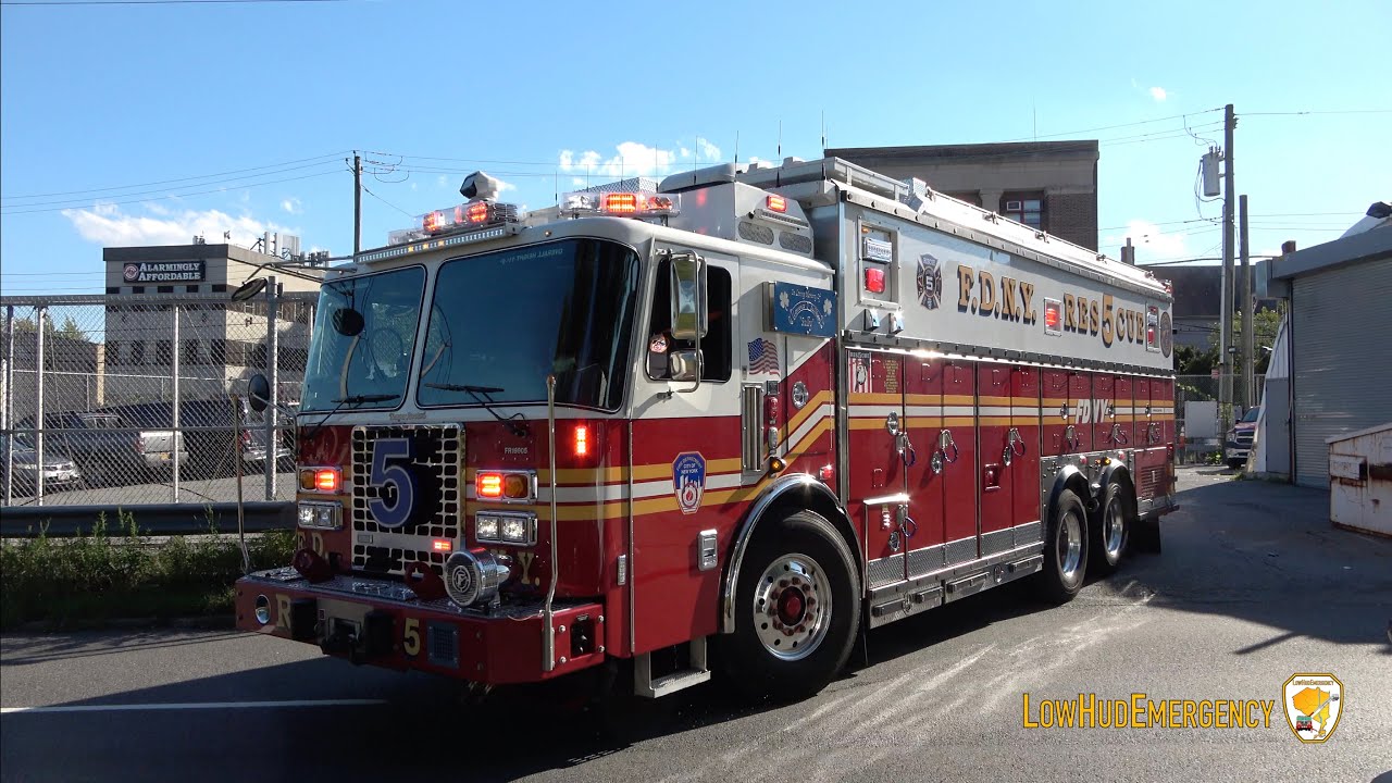 FDNY *NEW* Rescue 5 Responding - YouTube