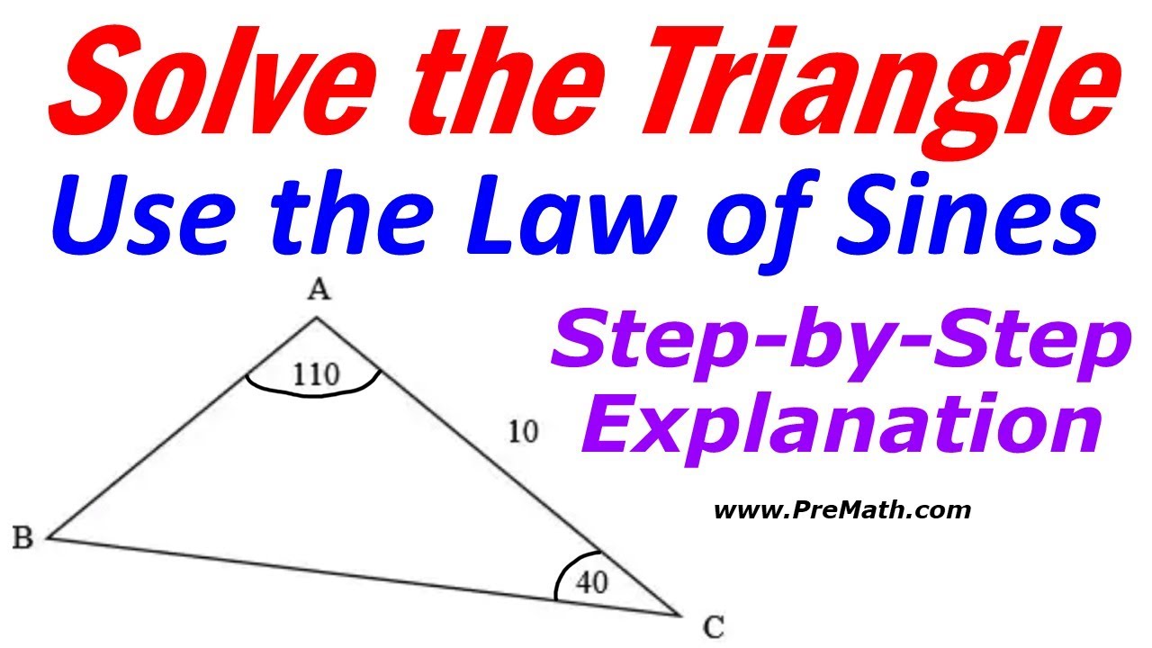 Solve This Triangle Using The Law Of Sines Step by Step Explanation Solve This Triangle Using The Law Of Sines Step by Step Explanation